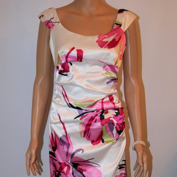 London Style | Dresses | London Style Collection Cap Sleevefloral Dress ...